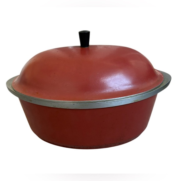 Club | Kitchen | Vintage Club Dutch Oven Aluminum Roaster Pot Brick Red ...